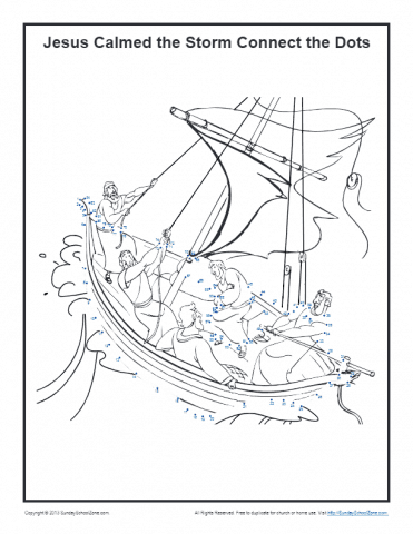 Connect the Dots Bible Coloring Pages on Sunday School Zone