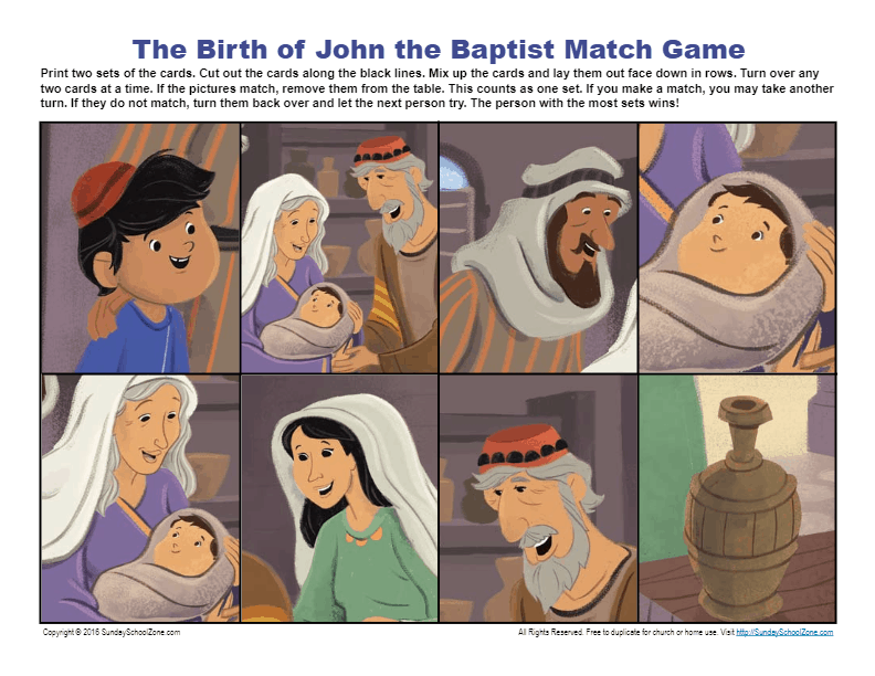 John the Baptist | Bible Match Game for Kids