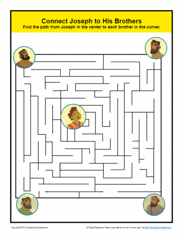 Joseph’s Brothers’ Maze | Bible Themed Mazes for Children