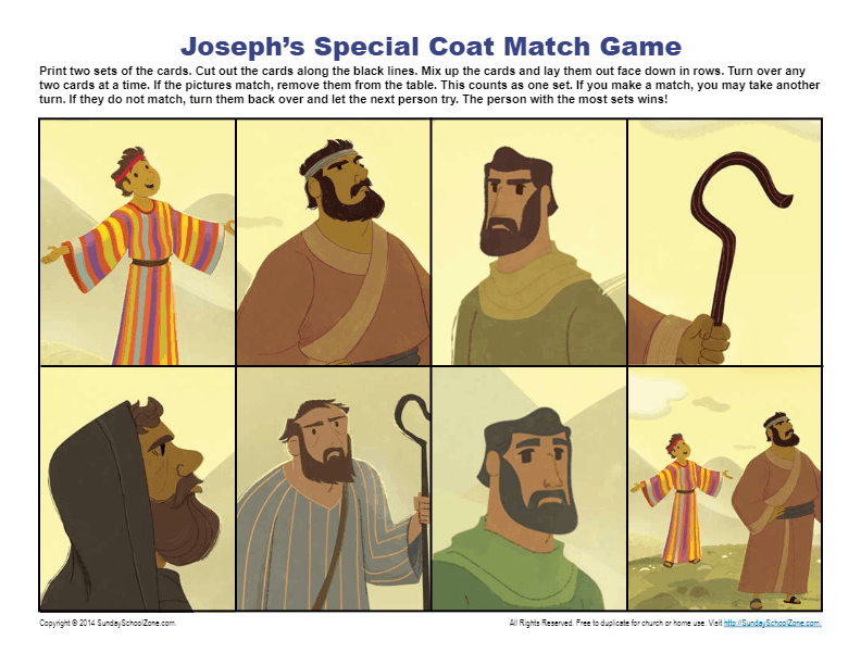 Joseph’s Special Coat Match Game | Bible Games for Children