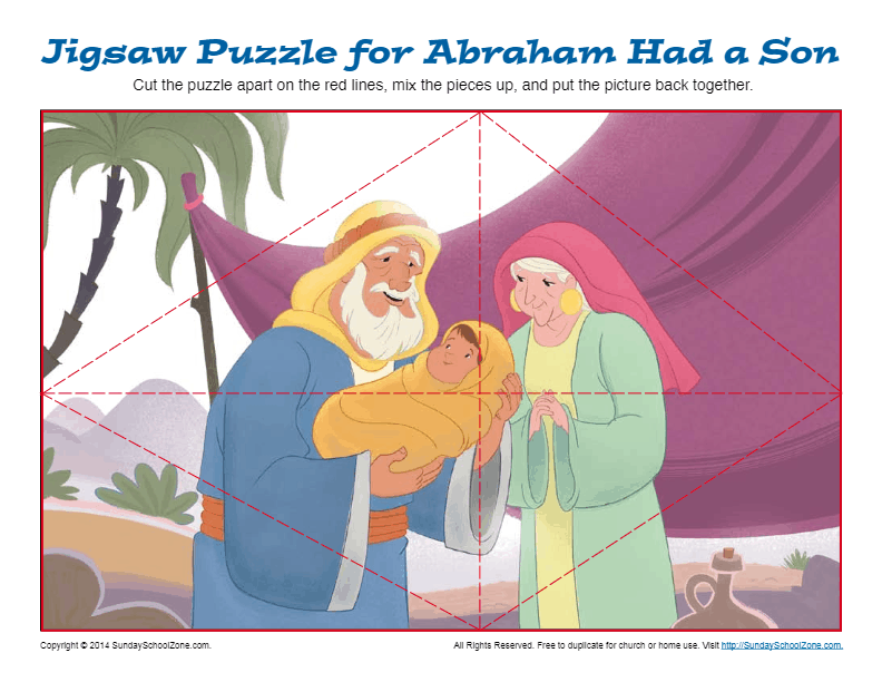 Abraham Had a Son Jigsaw Puzzle | Jigsaw Puzzle on the Birth of Isaac