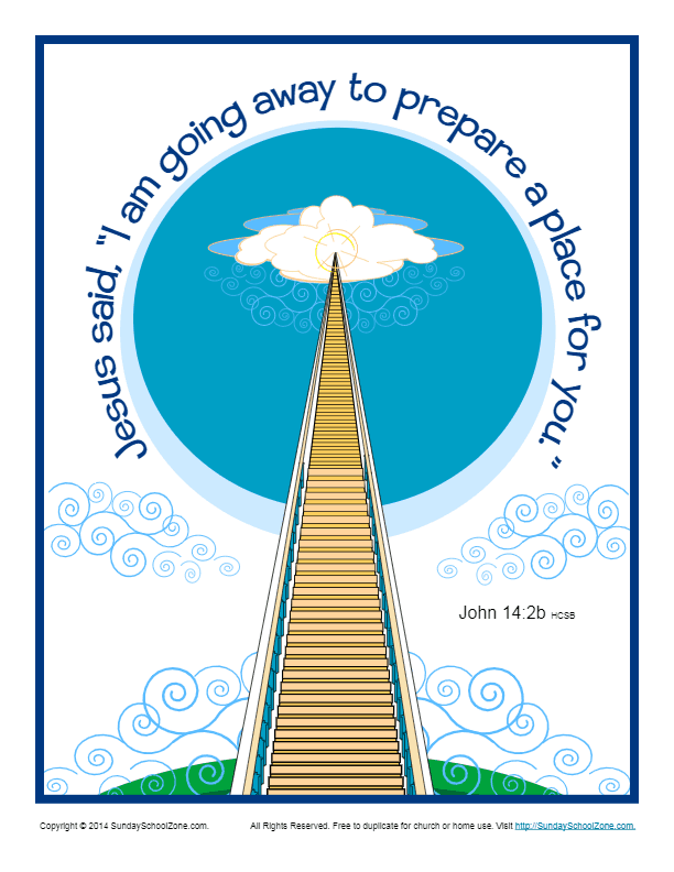 Bible Verses for Kids - Printable Poster - John 14:2b