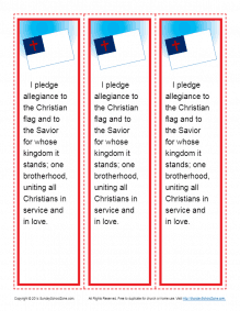 Christian Pledge of Allegiance Bookmark | Bible Activities