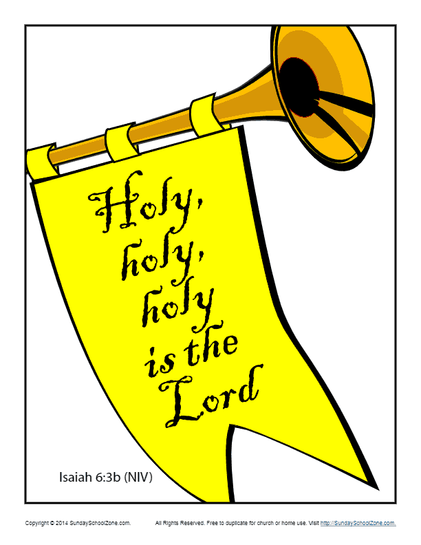 Holy, Holy, Holy is the Lord Scripture Poster for Kids