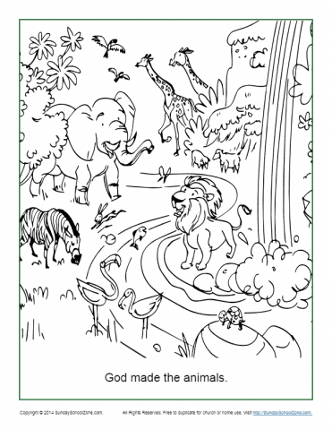 creation bible kids coloring pages
