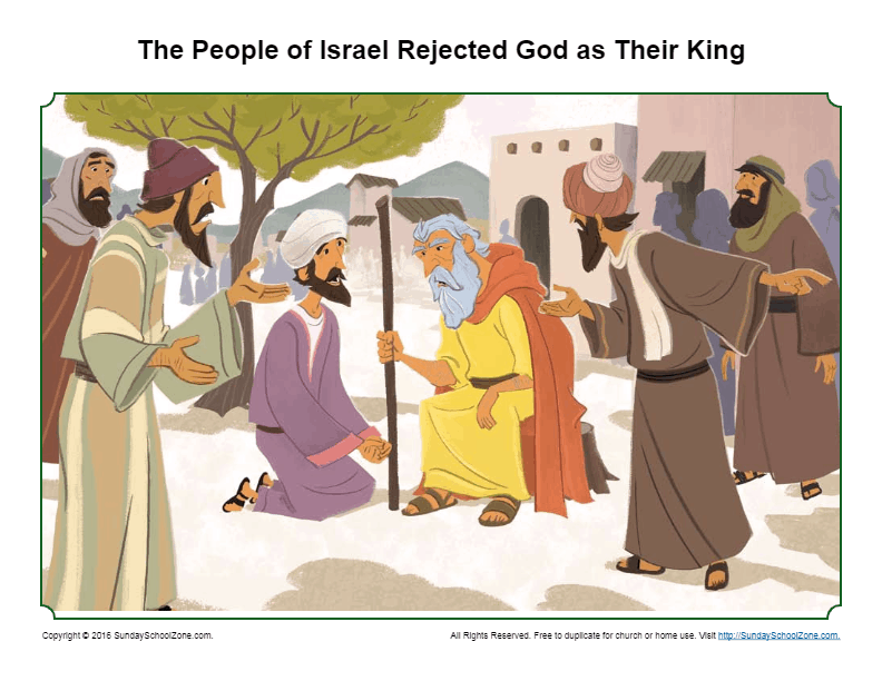 Israel Rejected God as Their King Bible Activities on Sunday School Zone