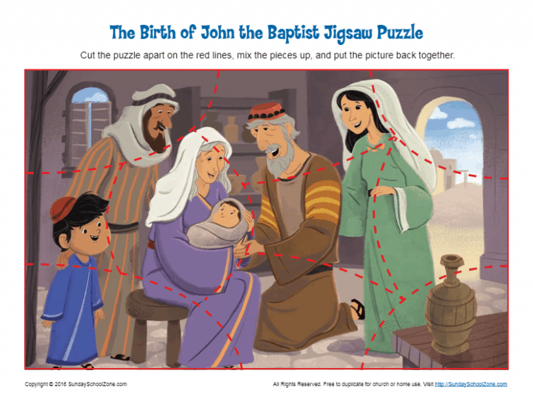 The Birth of John the Baptist Jigsaw Puzzle - Children's Bible ...