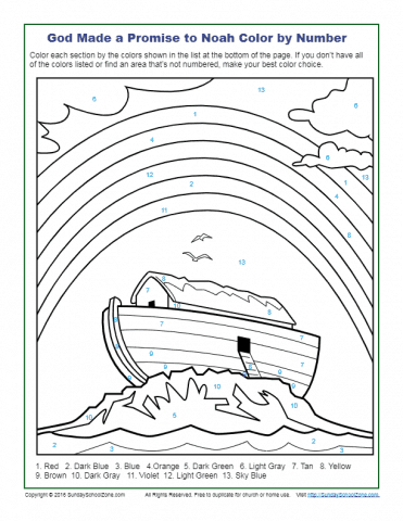 god's promise rainbow coloring sheet