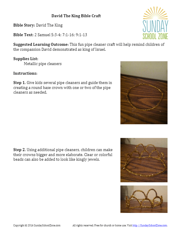 David The King Bible Craft