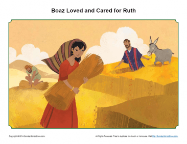Ruth and Boaz Story Illustration