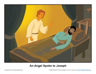 Angel Spoke to Joseph Story Illustration
