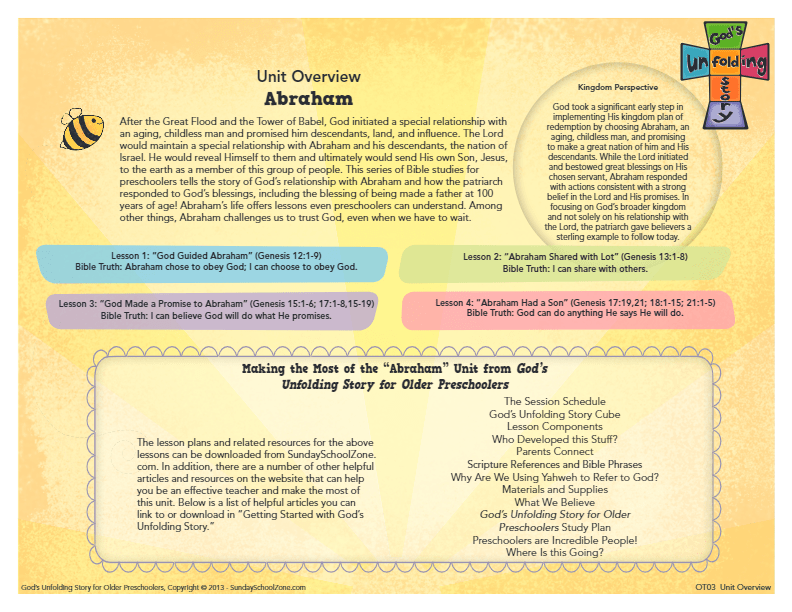 Abraham Unit Overview Page - Children's Bible Activities | Sunday ...
