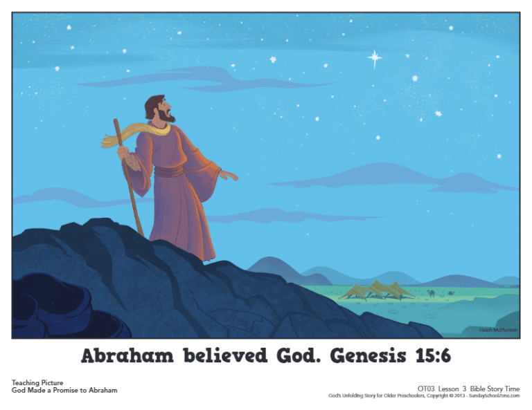 God Made a Promise to Abraham Teaching Picture - Children's Bible ...