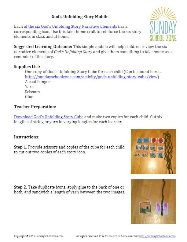 God’s Unfolding Story Mobile (Bible Craft) - Children's Bible ...