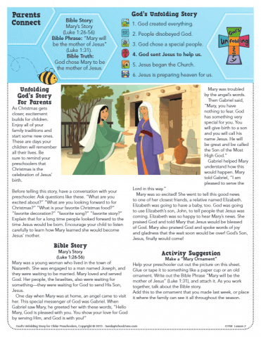 Mary's Story Parents Connect Page
