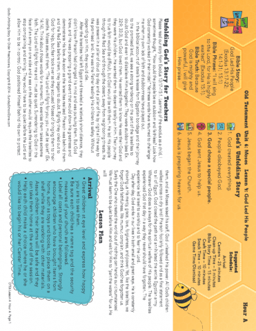 God Led His People Hour A Lesson Plan - Children's Bible Activities ...