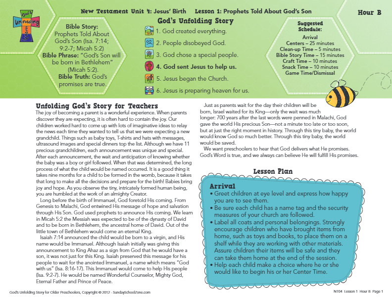 Prophets Told About God's Son Hour B Lesson Plan