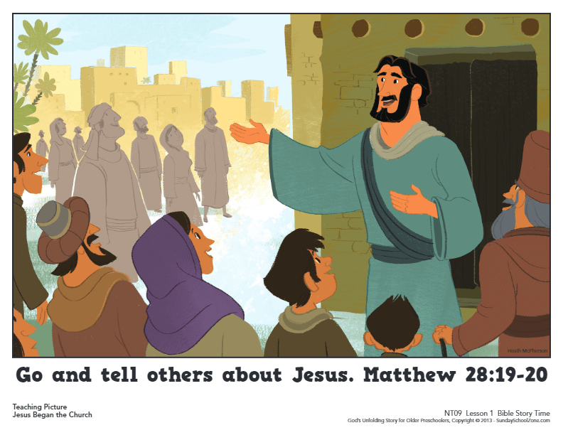 Jesus Began the Church Teaching Picture - Children's Bible Activities ...