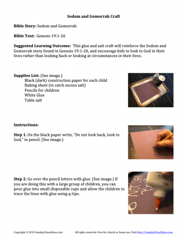 Sodom and Gomorrah Archives - Children's Bible Activities | Sunday ...