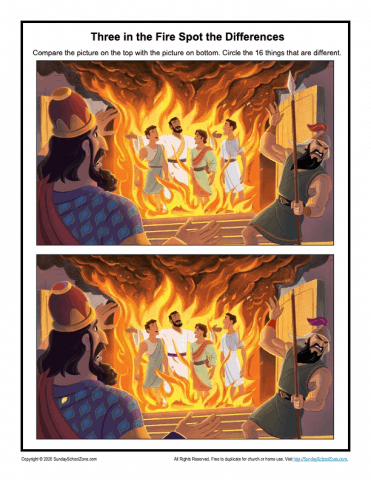 Free, Printable Spot the Differences Bible Activities | Sunday School Zone