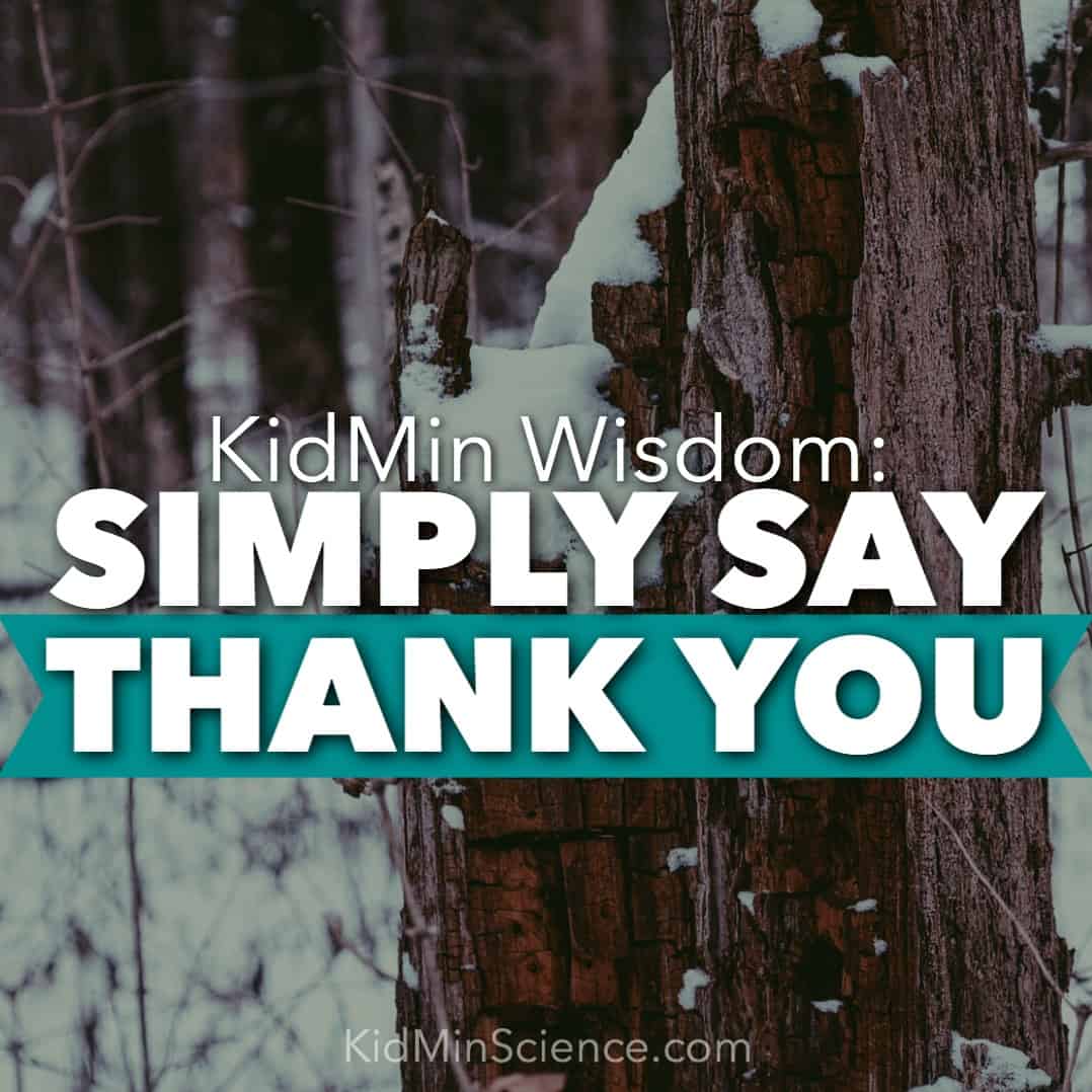 Simply Say Thanks | Article on Sunday School Zone