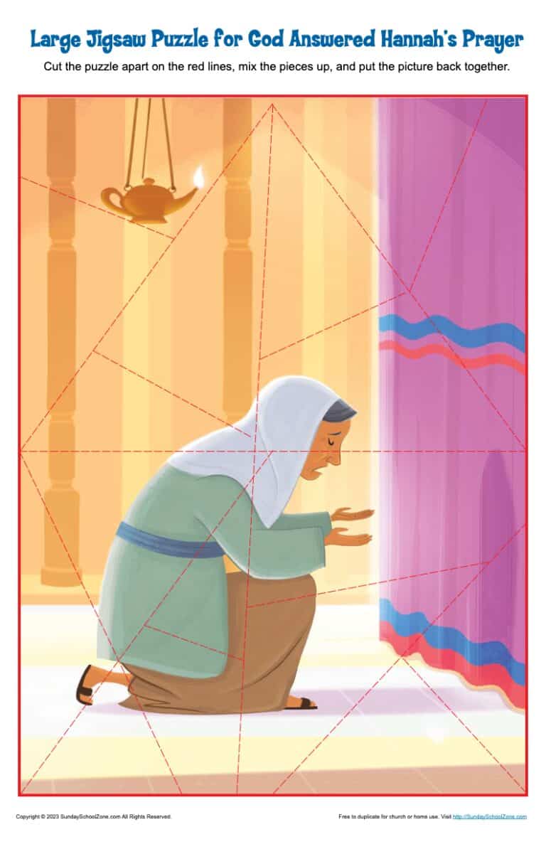 Free, Printable Hannah Bible Activities on Sunday School Zone