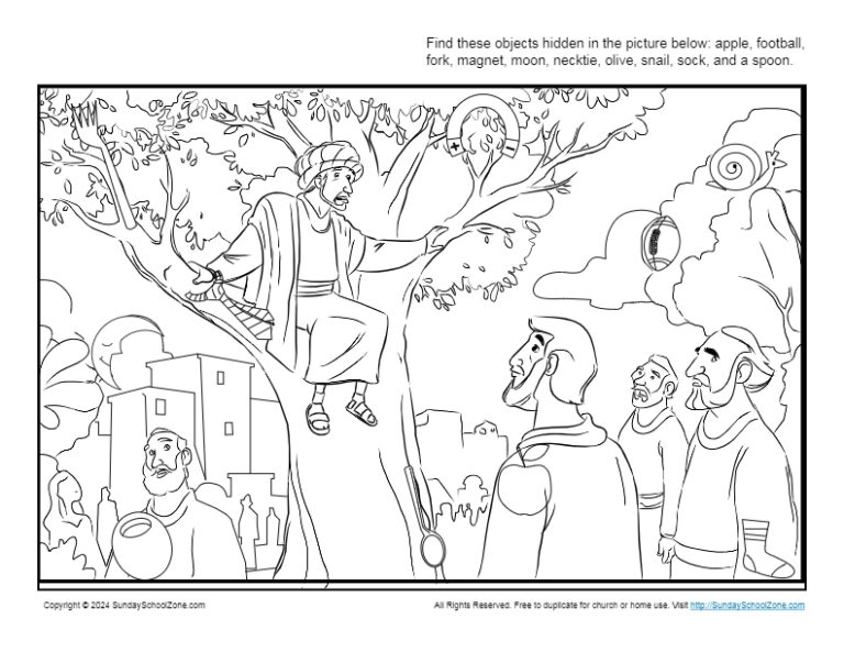 Zacchaeus Bible Activities on Sunday School Zone