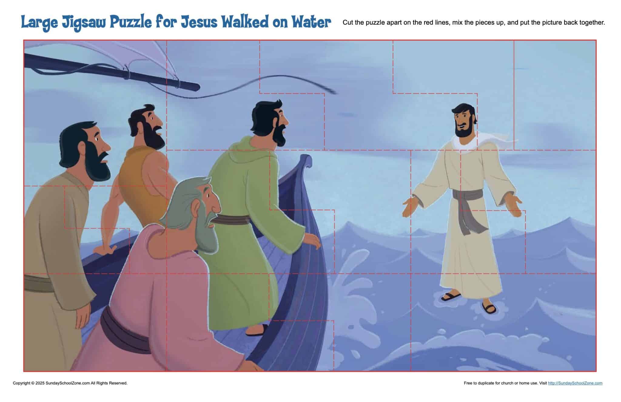 Large Jigsaw Puzzle for Jesus Walked on Water on SSZ