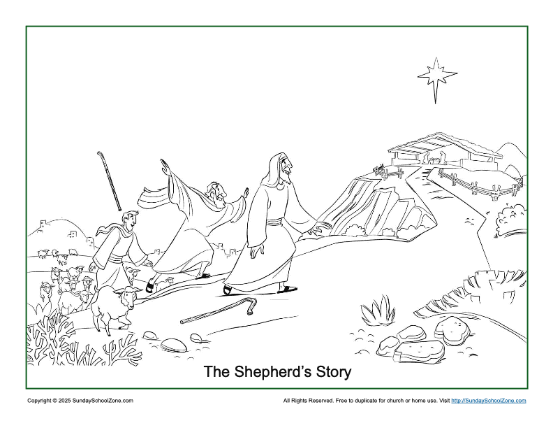 Shepherds Visit Jesus Free Bible Activities on Sunday School Zone