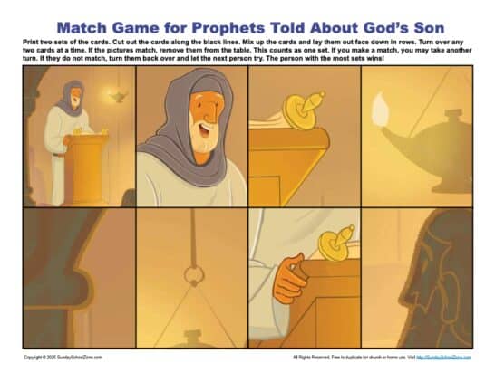 Match Game for Prophets Told About God’s Son on SSZ
