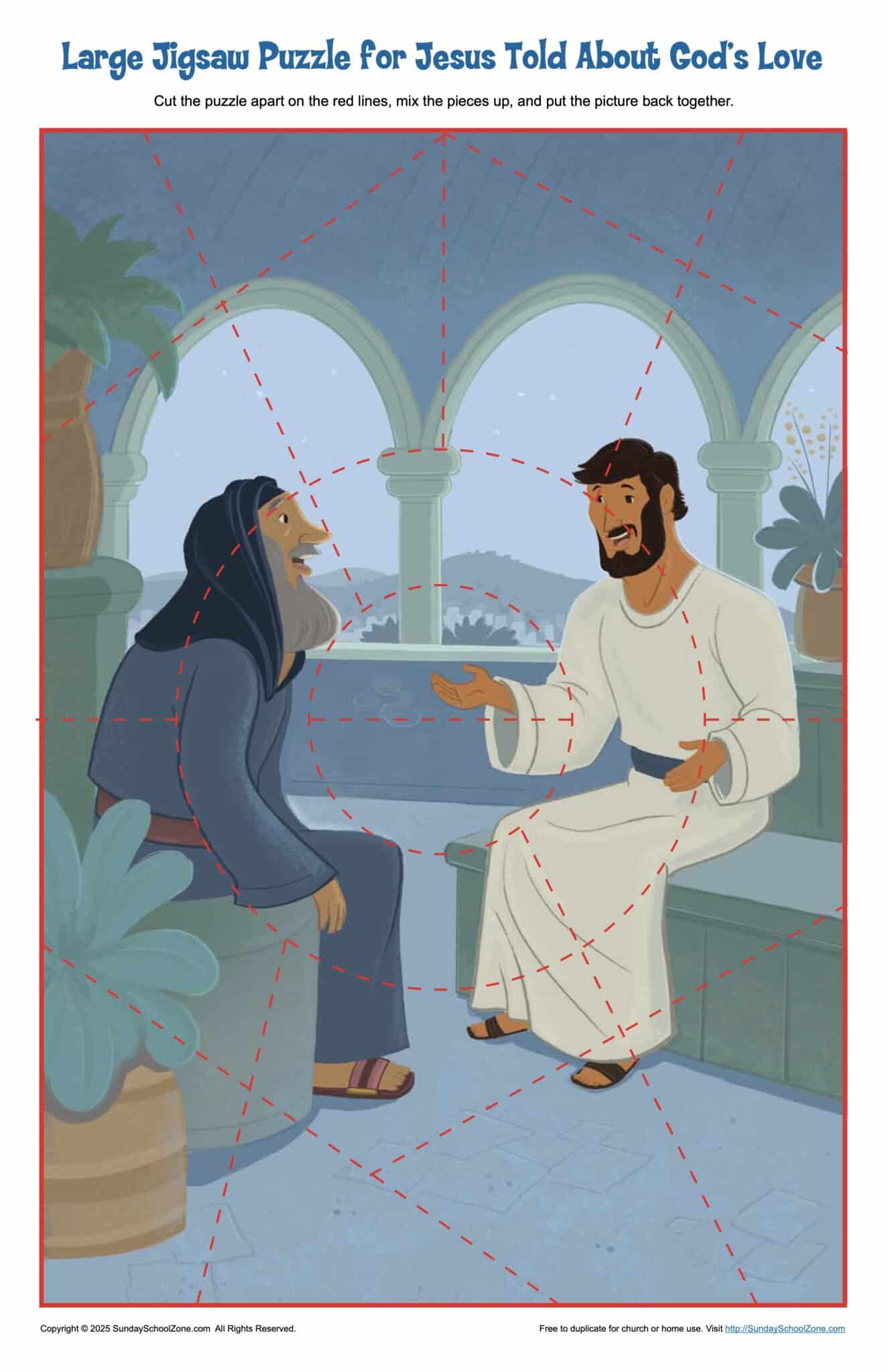 Free, Printable Bible Story Jigsaw Puzzles on Sunday School Zone