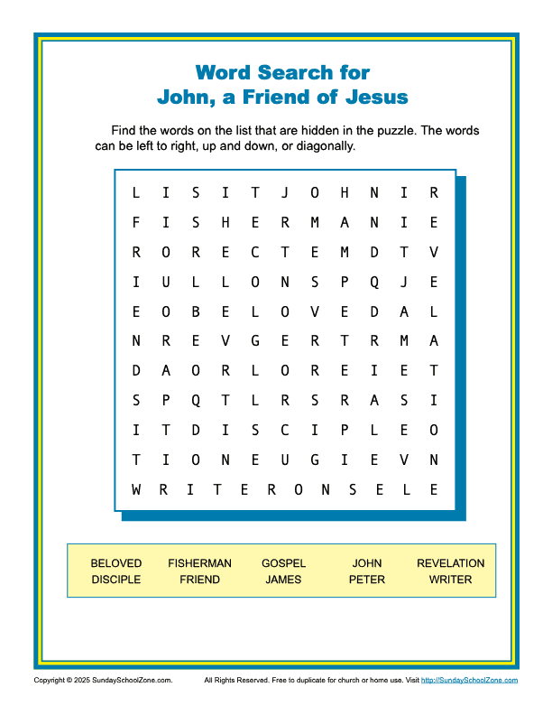 Jesus' Temptation Word Search - Children's Bible Activities | Sunday ...
